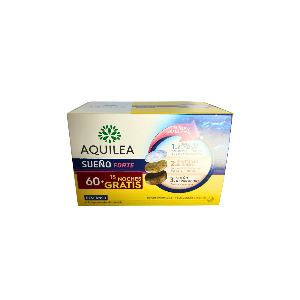 Uriach Aquilea Sueño Forte PACK 60 Comprimidos + 15 GRATIS ...